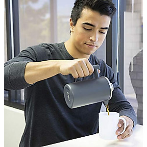 MIRA 20 oz Stainless Steel French Press Coffee Maker | Double Walled Insulated Coffee & Tea Brewer Pot & Maker | Keeps Brewed Coffee or Tea Hot | 600 ml (Gray)