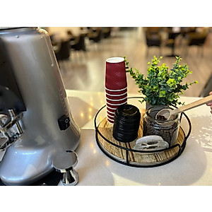 Round Decorative Serving Tray,Farmhouse Wood Tray for Coffee Table,11.5’’ Wooden Tray for Home Decor,Display Tray for Kitchen Bathroom Organizer Coffee Dining Table Centerpiece