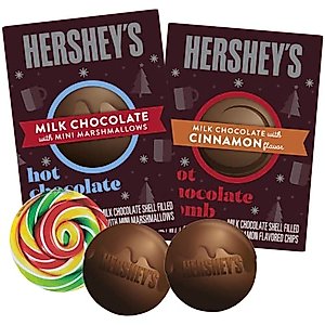 Easter Hot Chocolate Melting Balls with Mini Marshmallows, Individually Wrapped Cocoa Melts, Holiday Themed Dessert Drink,Basket Stuffer, Pack of 2 (Cinnamon Chip +Original)