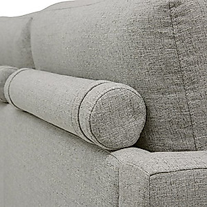 Amazon Brand – Rivet Cove Mid-Century Modern Tufted Apartment Sofa, 72"W, Light Grey