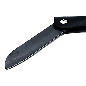 Alibuy 3" Ceramic Folding Knife Utility Knife (Blade Black + Handle Black)
