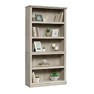 Sauder Select Collection 5-Shelf Bookcase, Chalked Chestnut finish