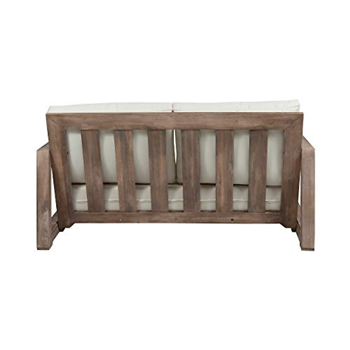 Christopher Knight Home Randy Outdoor Acacia Wood Loveseat Set with Coffee Table, Brown and Beige