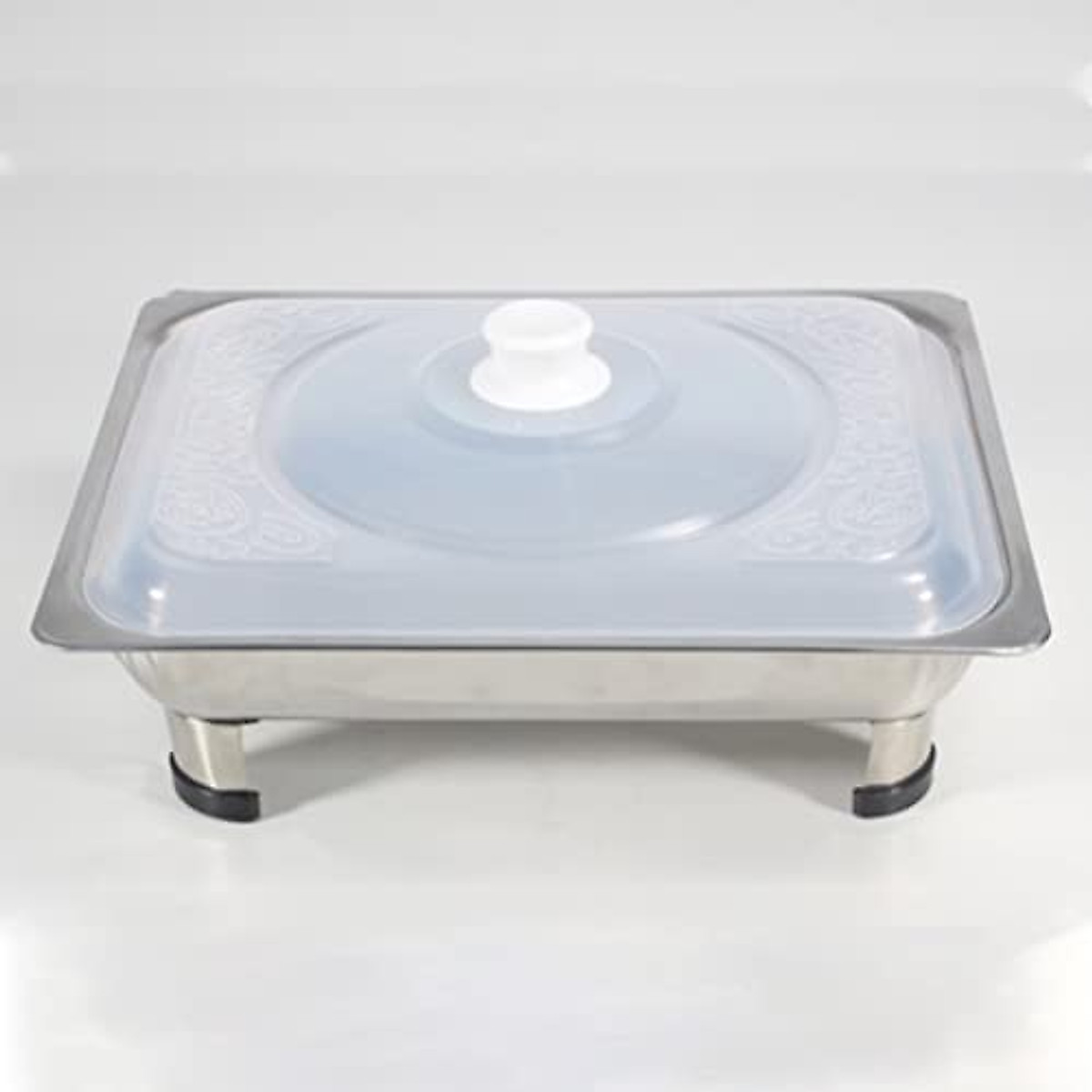 Housoutil Chafing Trays Dish Buffet Set Catering Pans Catering Serve Chafer Catering Storage Metal Food Pan Rectangular Buffet Stove Buffet Tray Food Container Catering Plate (12.97X 10.81X 3.46inch)