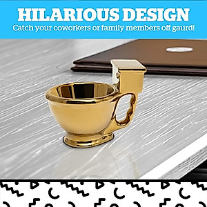 BigMouth Inc. Golden Toilet Mug, Novelty Coffee Mug, 10 oz, Extra Large