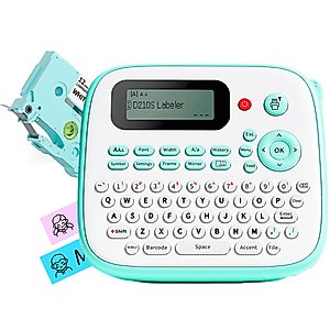 Vixic Label Maker Machine, D210S Kids Label Maker, QWERTY Keyboard Labeler, Handheld Easy Label Maker Printer Portable for Home, Office Small Business, School Organization, DIY