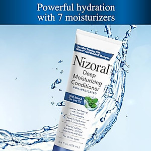 Nizoral Deep Moisturizing Conditioner with Mint & Tea Tree Oil for All Hair Types - Free of Sulfates, Parabens, Artificial Fragrances and Dyes, 9.4 oz