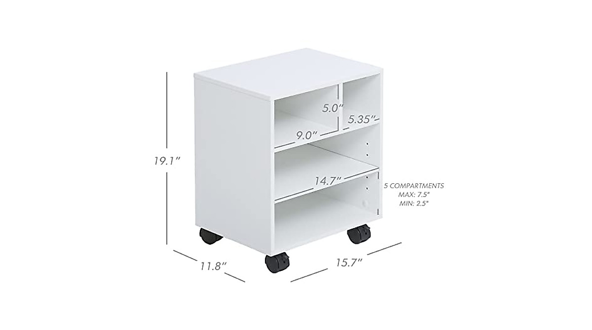Buy FITUEYES White Printer Stand for Small Spaces & Offices
