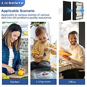 HAPF600 HEPA Filter Replacement for Holmes HAPF600 Air Puri-fier, 4 HEPA Filter + Carbon Pre-filters, Part#HAPF600 HAPF600D HAPF600D-U2 HAP615 HAP625 HAP650 HAP725 HAP750