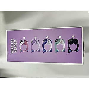 AXFEE Kids Headphones, Cat Ear Kids Bluetooth Headphones, LED Light Up Over Ear Kids Wireless Headphones with HD Stereo Sound 105dB Volume Limited, Foldable Over-Ear Headphone for PC/Pad/School-Purple