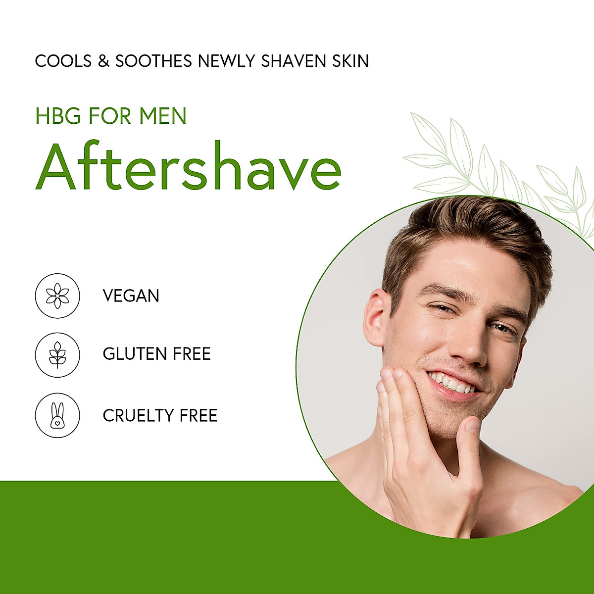 Honeybee Gardens Soothe & Refresh Herbal Aftershave with Aloe & Witch Hazel for Men, Key Lime, A Refreshing Burst of Lime Essential Oil, Gluten-Free, Vegan, Cruelty-Free, 4 Fl Oz