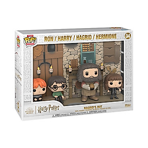 Funko Pop! Moments Deluxe: Harry Potter - Hagrid's Hut, Ron, Harry, Hagrid, Hermione