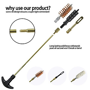 Sutekus Gun Cleaning Kit Universal Guns Cleaning Tools for Hunting Rilfe Handgun Pistol Shotgun with Carrying Case (Plastic Jags)