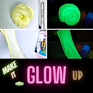 FINOCLAY Slime Kit for Boys Girls, Over 100 Accessories with 24 Non Sticky Premade Slimes in Gift Container, Galaxy, Unicorn Fluffy, Glow in Dark, Glitter, Charms, Fidget Pack Slime Set Party Toy