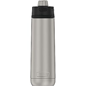 ALTA SERIES BY THERMOS Stainless Steel Hydration Bottle, 24 Ounce, Matte Steel/Espresso Black