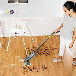 Shark VM252P10 VACMOP Pro Cordless Hard Floor Vacuum Mop with LED Headlights, 12 Disposable Pads & 12 oz. Cleaning Solution, Charcoal Gray, Charcoal Grey (Renewed)