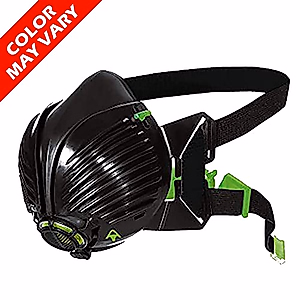 Trend Air Stealth Dust Mask, Half Mask with Replaceable Twin HEPAC Filters for Woodworking, Building & Construction Work, Medium/Large, STEALTH/ML