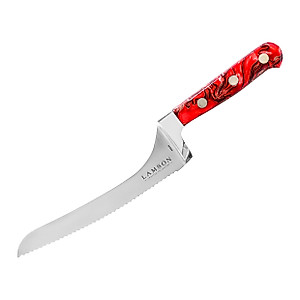 Lamson WALNUT Forged 7" Offset Bread Knife, Serrated