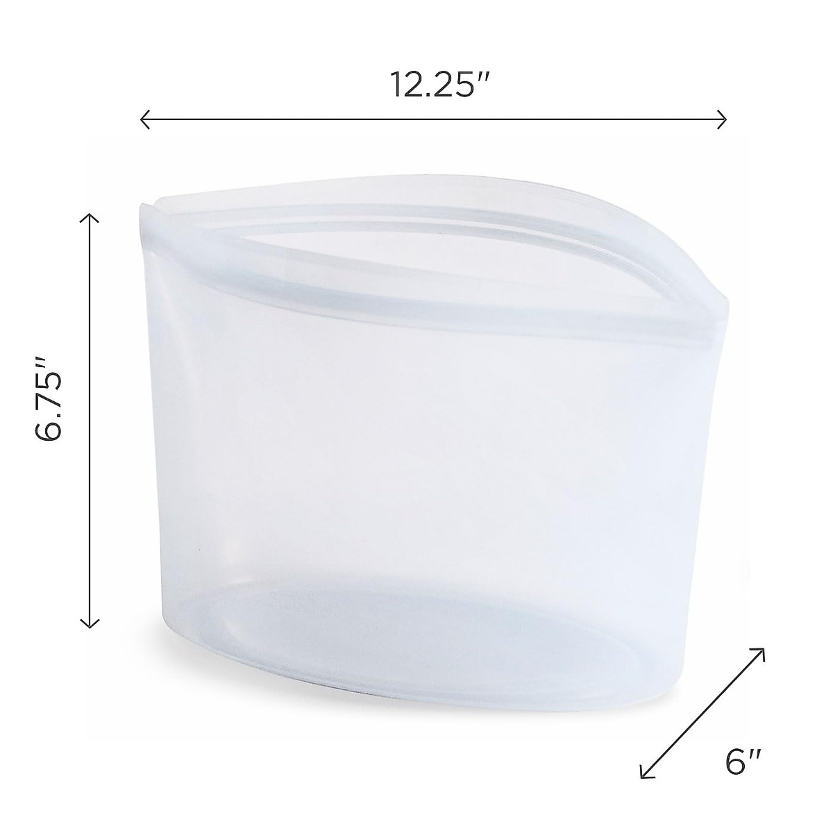 Stasher Reusable Silicone Storage Bag, Food Storage Container, Microwave and Dishwasher Safe, Leak-free, 8 Cup Bowl, Clear