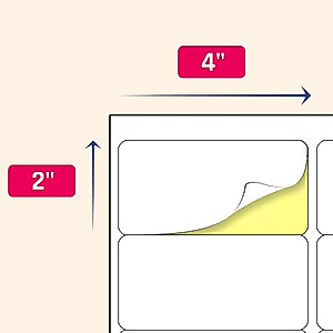 (2" x 4") 30 Sheets, Printable White Sticker Labels, Laser/Inkjet Printing - Matte, 10 per Page