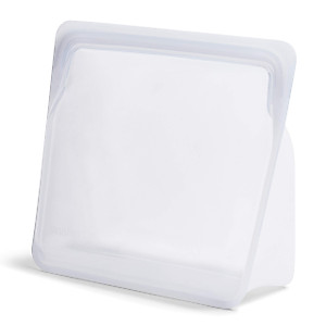 Stasher Reusable Silicone Storage Bags Bundle - Mega & Sandwich (Clear)