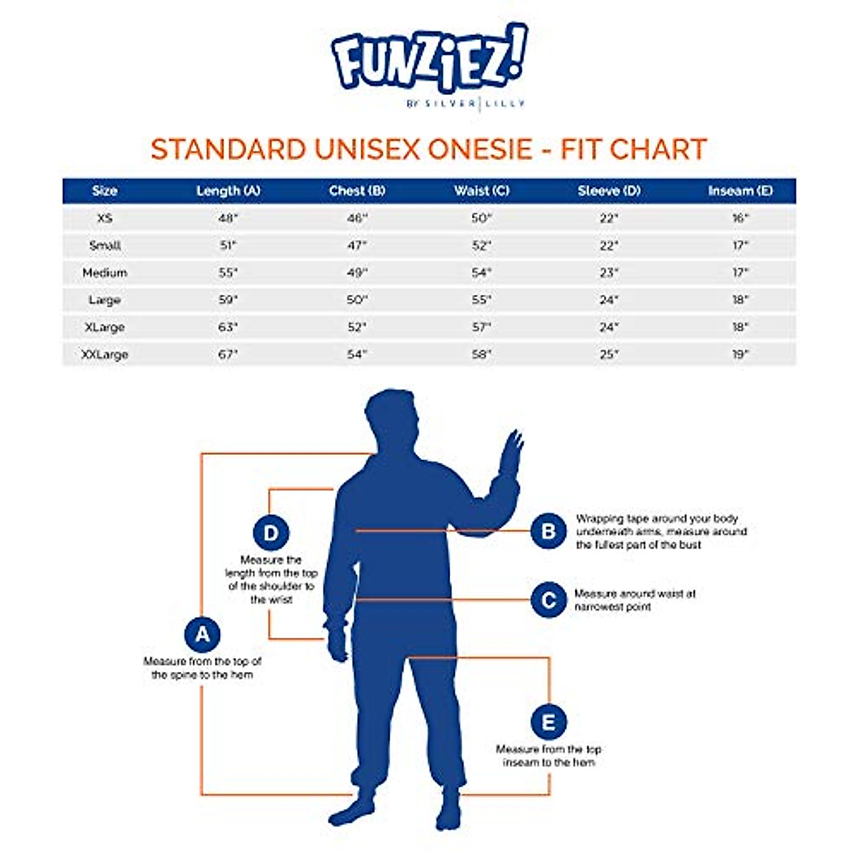 FUNZIEZ! Squid Costume -Adult Octopus Costume - One Piece Animal Pajama (Small) Blue