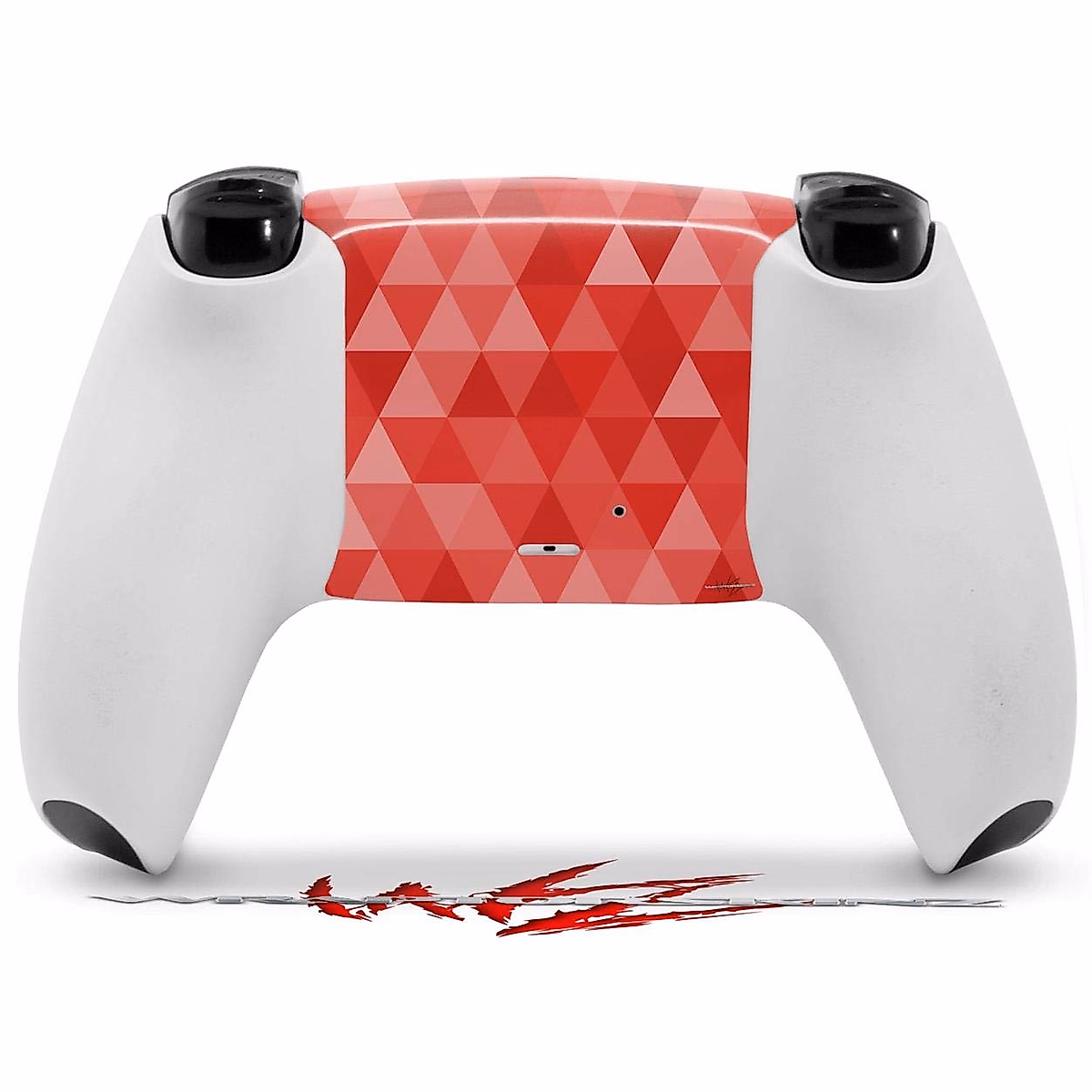 WraptorSkinz Skin Wrap compatible with Sony PS5 DualSense Controller Triangle Mosaic Red (CONTROLLER NOT INCLUDED)