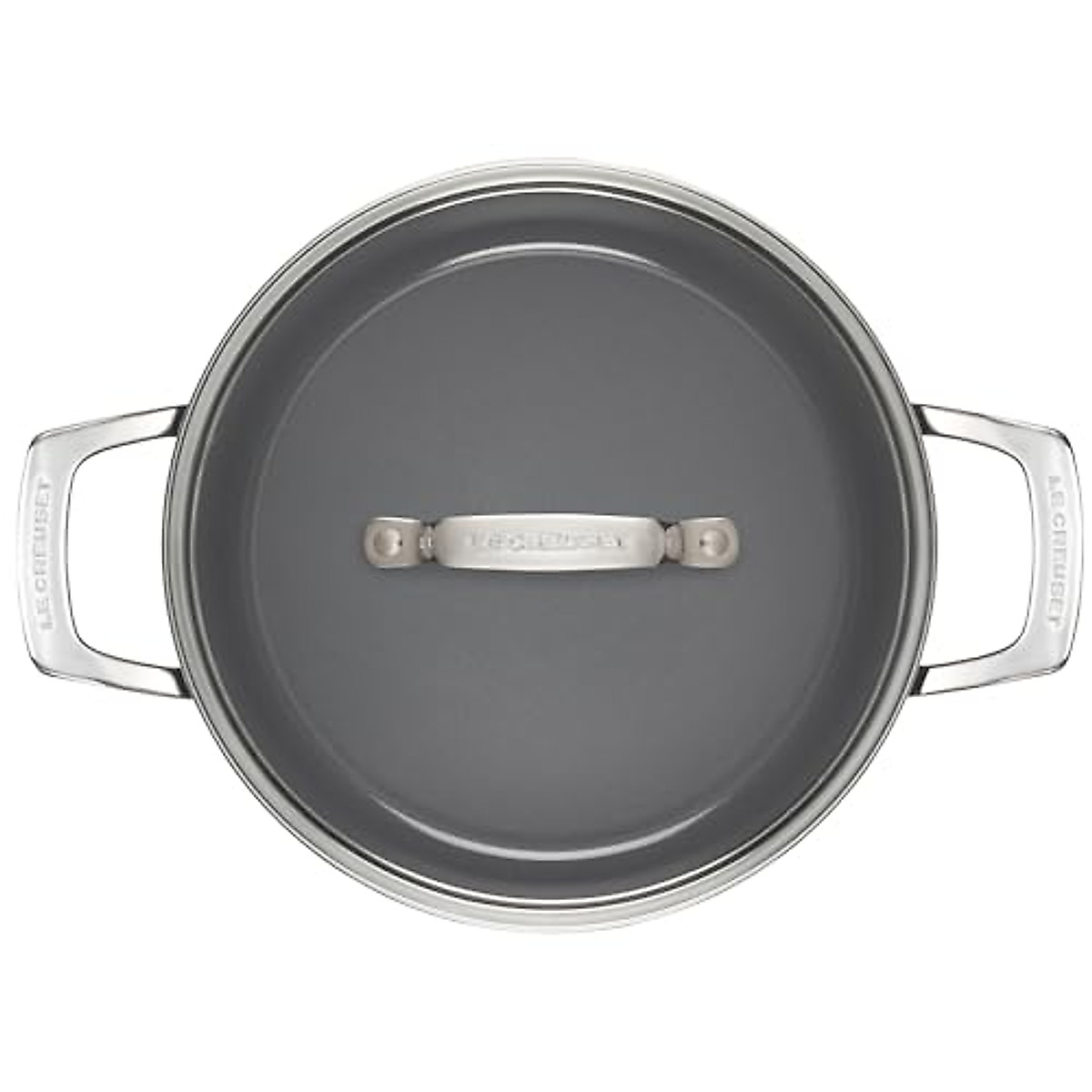 Le Creuset Essential Non-stick Ceramic Stockpot with Glass Lid, 6.3 qt.​