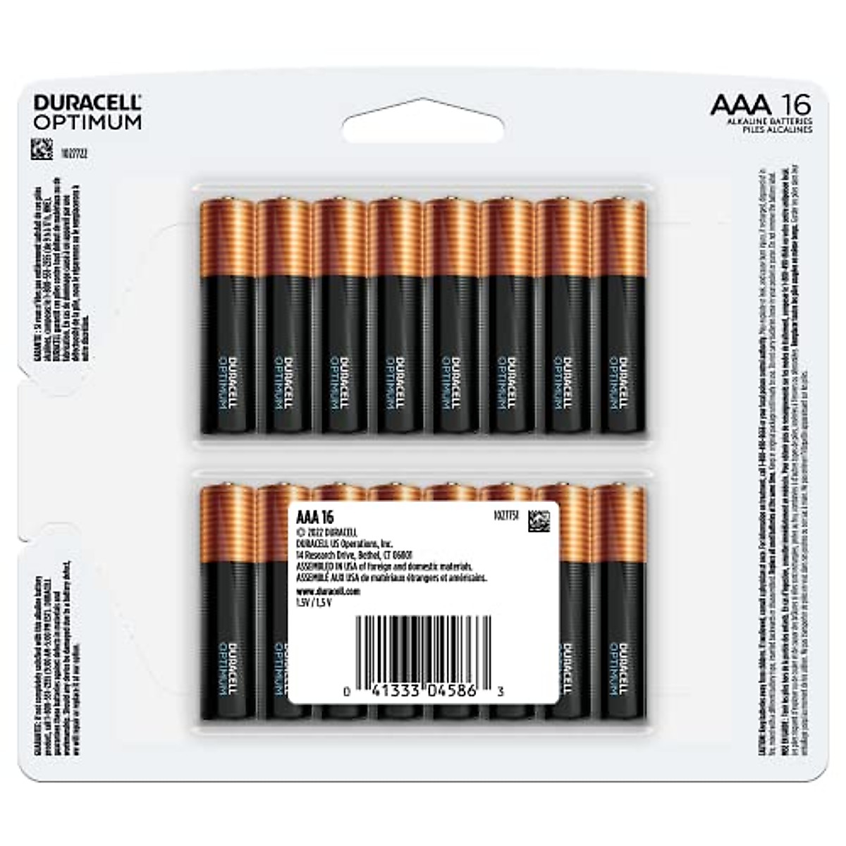 Duracell Optimum AAA Batteries with Power Boost Ingredients, 16 Count Pack Double A Battery with Long-Lasting Power, All-Purpose Alkaline AA Battery for Household and Office Devices