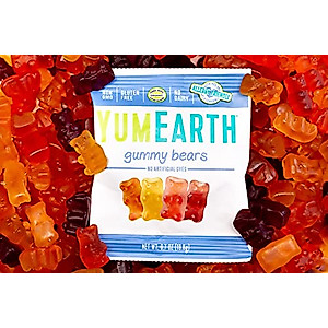 YumEarth Organic Fruit Flavored Gummy Bears, 10- .7oz. Snack Packs, Allergy Friendly, Gluten Free, Non-GMO, No Artificial Flavors or Dyes