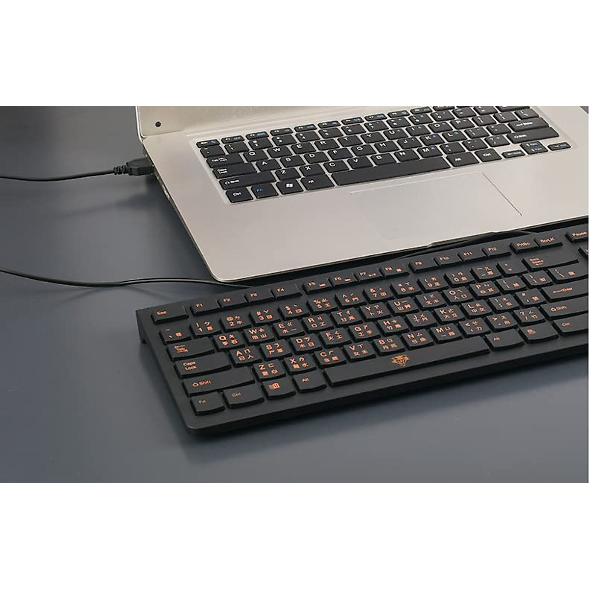 HYNAK Wired USB Keyboard, Gaming Keyboard Home Office, Work or Personal Computer Shortcuts for Notebook Computer, Chinese Beginners Computer, PC, Laptop, Black