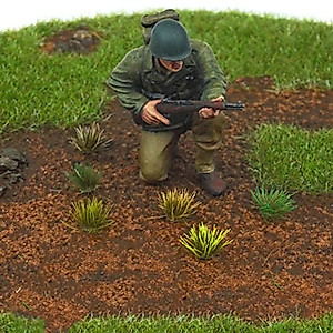 208 Pcs Static Grass Model Grass Tufts Railway Artificial Grass Miniature Grass Tuft Terrain Kit for DIY Model Railway Fairy Garden Diorama Scenery (Set B)