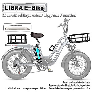 Fucare Libra 750W Electric Bike for Adults 32MPH 48V 20Ah LG Battery EBike with Full Suspension LCD Color Display 20"×4.0" All-Terrain Fat Tire Shimano 7Speed Snow Commute Electric Bicycles (20AH