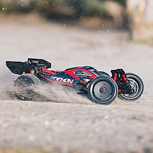 ARRMA RC Car 1/8 Typhon 6S V5 4WD BLX Buggy with Spektrum Firma RTR (Ready-to-Run), Black and Red, ARA8606V5