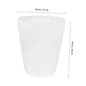 GARVALON 1pc uncovered Waste bin Small Trash can Trash bin for car Kitchen Waste bin Bathroom Garbage can Waste Container Plastic Waste Basket Trash Can Wastebasket Office White Button Mini