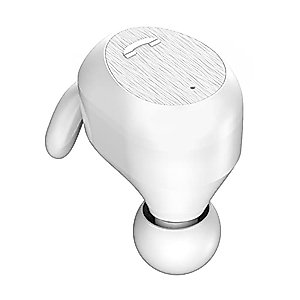 True Wireless Business Bluetooth5.0 Earbuds,Mini in-Ear Noise Canceling Monaural Premium Fidelity Sound Headphones Fast Pair Earphone Sports Headset for Office, White