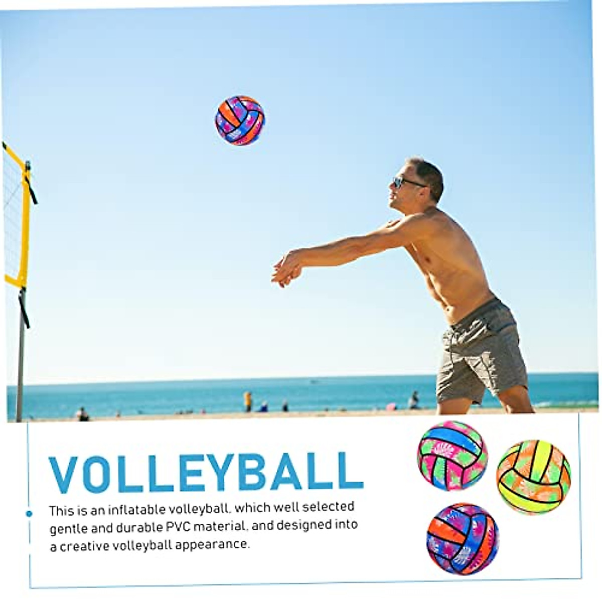 NOLITOY 3pcs The Ball Kids Sports Plastic Swimming Pool Kids for Girls Beach Sand Balls Swimming Pool Inflatable Water Ball Inflatable Volleyball Summer Beach Volleyball Boy