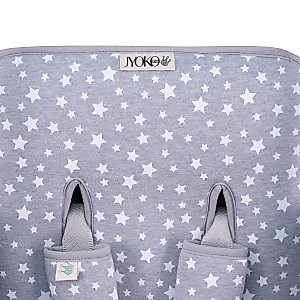 Janabebé Universal Luxury Foam Cover Liner for Stroller (White Star)