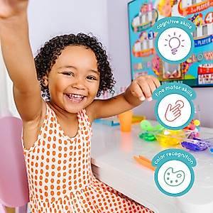 Glo Pals x Sesame Street Cookie Monster Water-Activated Bath Toy with 6 Reusable Light-Up Cubes for Sensory Play