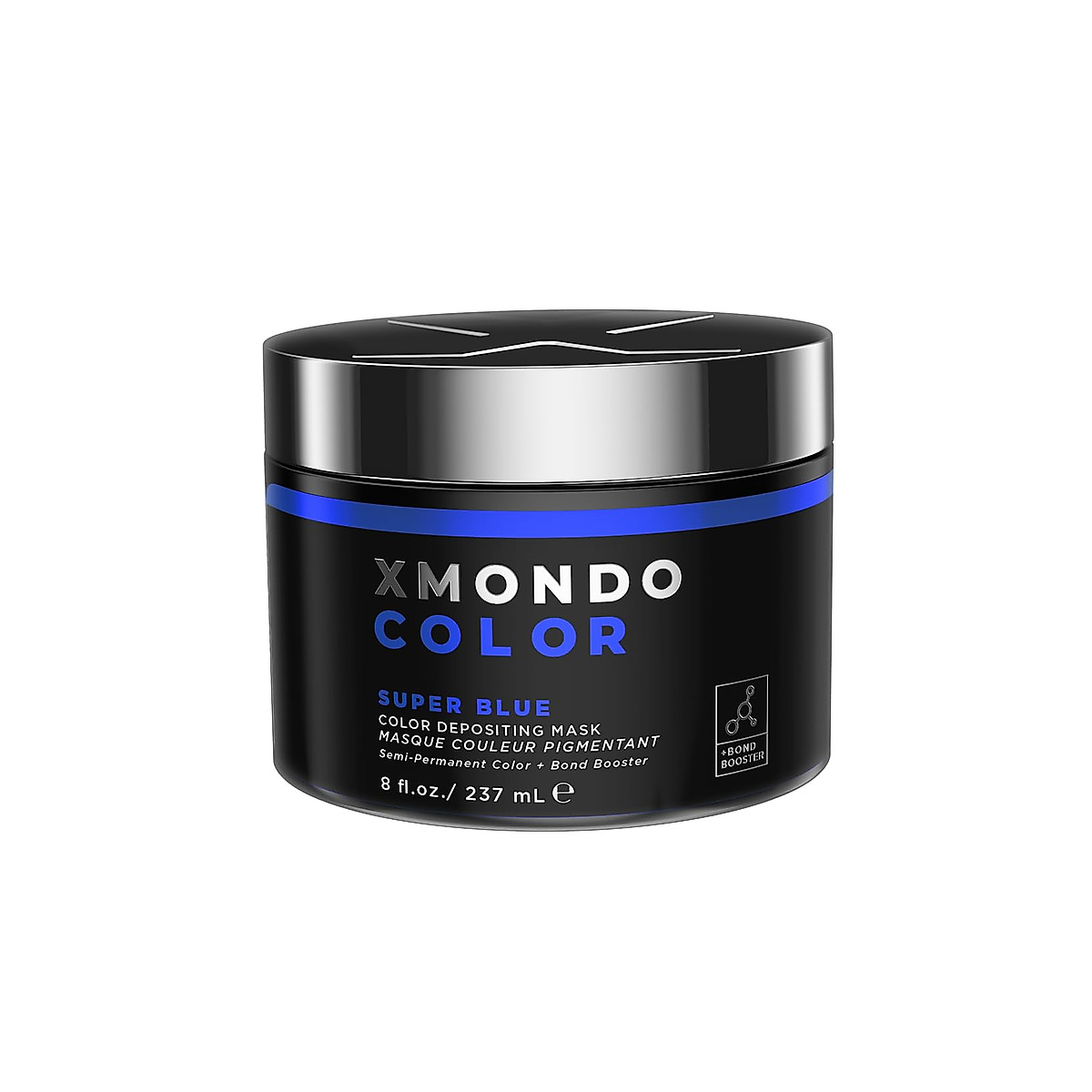 XMONDO Color Super Blue Depositing Mask & Semi-Permanent Blue Hair Dye | Infused with Bond Booster Technology & Hyaluronic Acid for Nourishment, Revitalization & Repair, Vegan Formula, 8 Fl Oz 1-Pack