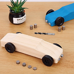 24 PCS Cylindrical Stainless Steel Weight 6.8 Ounce, 4 Different Sizes Incremental Cylinders Car Weights Compatible with Pinewood Car Derby Weights Cylindrical Car Weights to Optimize Car Speed