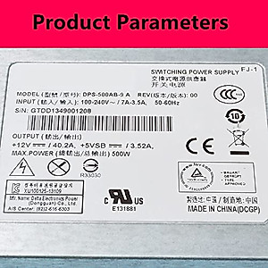 PSU for Delta 500W Power Supply DPS-500AB-9 A DPS-500AB-9 D DPS-500AB-9 E