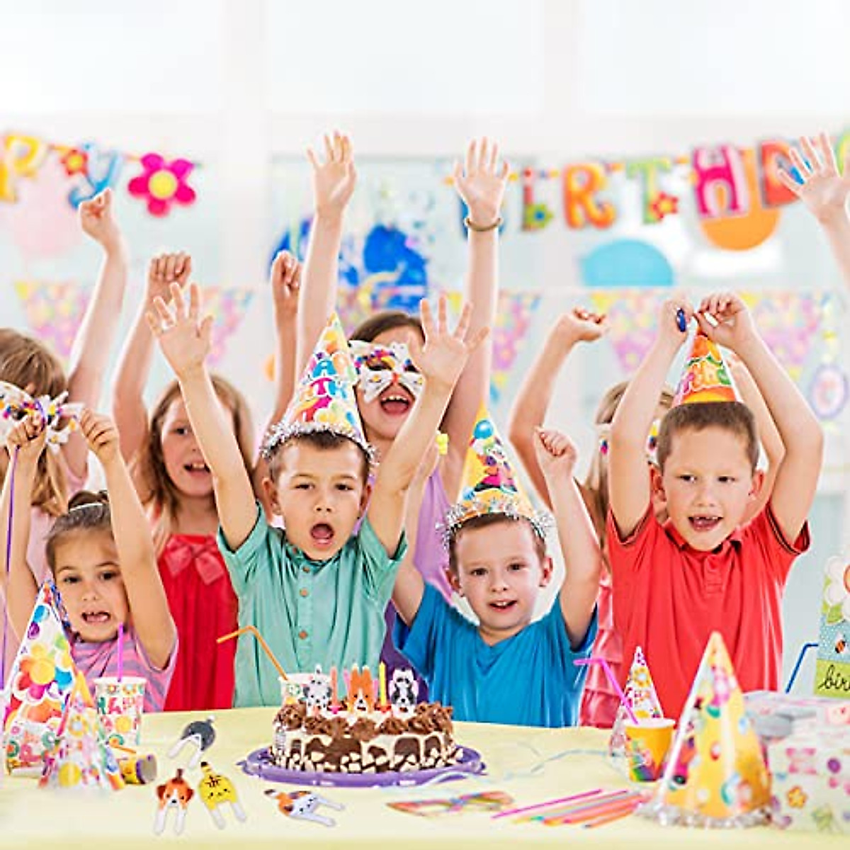 Hi.FANCY 7Pcs Animal Dog Cat Food Mini Forks Lunch Box, Animal Bento Deco Kids Toothpicks, Reusable Kids Toothpicks Bento Box Accessories