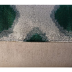 CANVELLO-Exquisite Down Pillow/Throw Cushion: Feather Pillows Elegance & Art | Iconic Throw Pillows with Ikat Design  | Soft Velvet Silk  (16"x16")