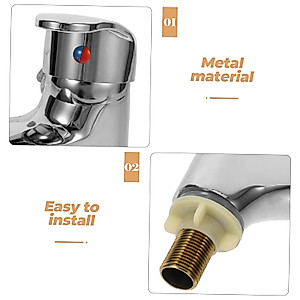 Artibetter 2pcs Waterfalls Kitchen Water Tap Bathtub Waterfall Faucet Waterfall Sink Faucet Single Wash Basin Taps Home Water Faucet Outside Water Faucet Copper Water Tap Container Without