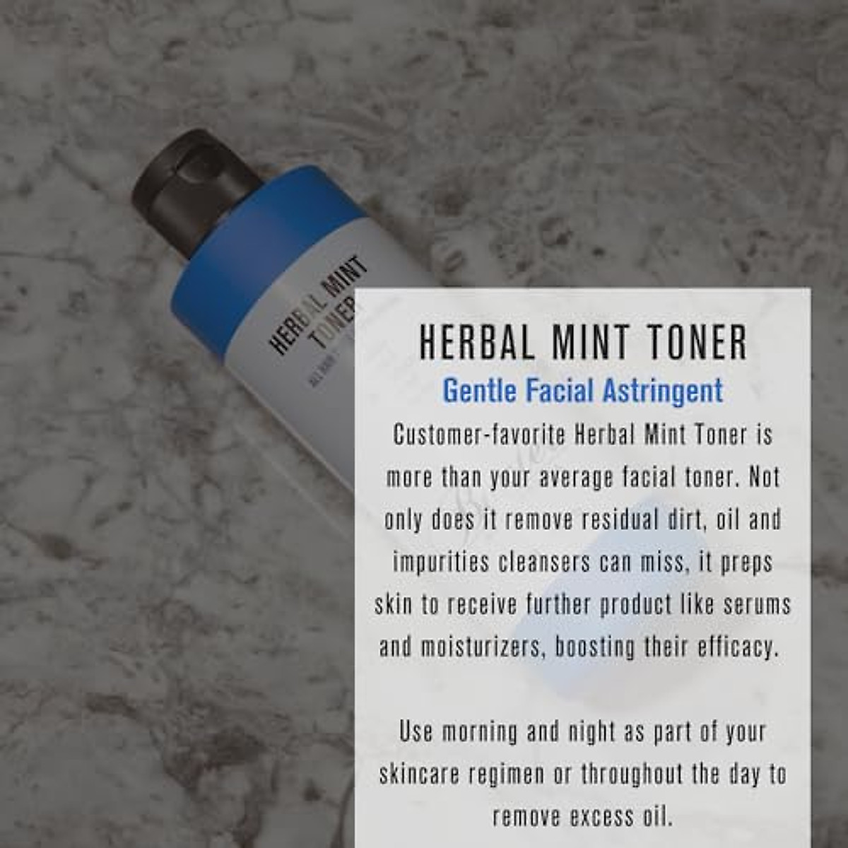 Baxter of California Herbal Mint Toner for Men | All Skin Types | Non-Drying | Paraben-Free | 8 Fl Oz