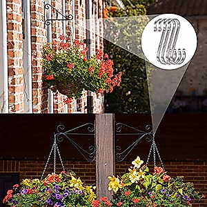 S-Shaped Hooks Heavy Duty 6 Packs,304 Stainless Steel Hook,Multi-Functional Flat Hook,S Hook,Hooks Closet,Hooks Plants,Hooks for Hanging Pot,Pan,Cups, Plants,Bags, Jeans,Towels(6, XX-Large)…