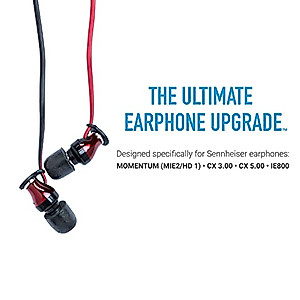 Comply Isolation Noise Cancelling Memory Foam Earphone Tips for Sennheiser HD1 Momentum MIE2, IE 800 S, CX 3.00, 5.00 and 7.00BT, Premium Replacement Earbud Tips, Comfortable Secure Fit(Small,3 Pairs)