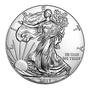 2017 American Silver Silver With Genuine US Mint Gift Box - ASE .999 Fine Silver Dollar Brilliant Uncirculated