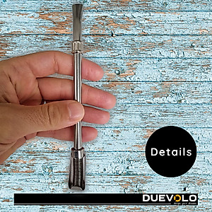 DUEVOLO Stainless Steel Bombilla Mate (Straw), with detail heat difusor. Removable system for easy cleaning. Yerba Mate Cup Bombilla Gourd Drinking Filter Straws. Yerba Mate Gourd.